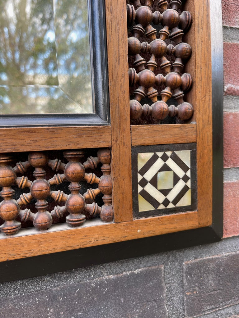 Stunning Spanish Antique Wooden Picture Frame / Mirror, Inlaid and ...