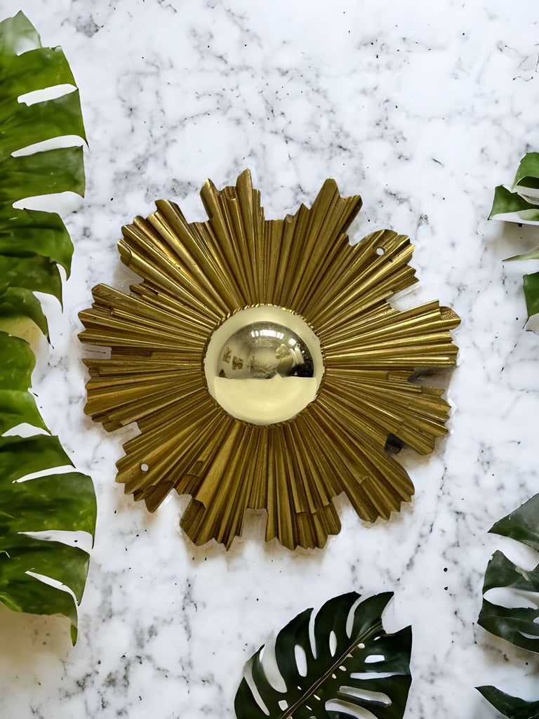 Stunning Starburst Sunburst Brass Bronze Flush Mount Ceiling Light ...