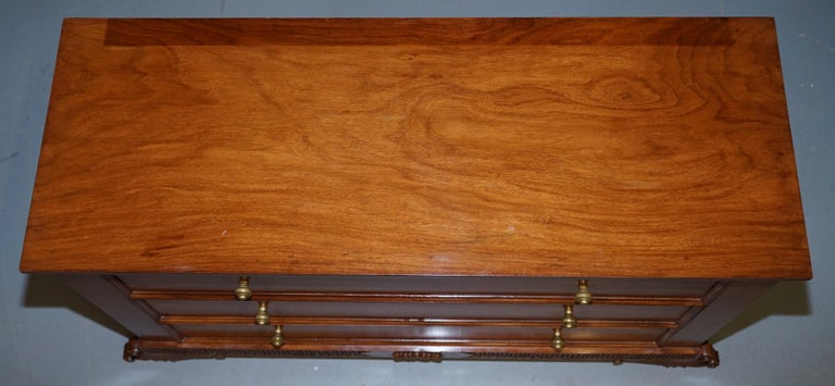 Stunning Suite of Panelled Hardwood Chests of Drawers Ornately Carved ...