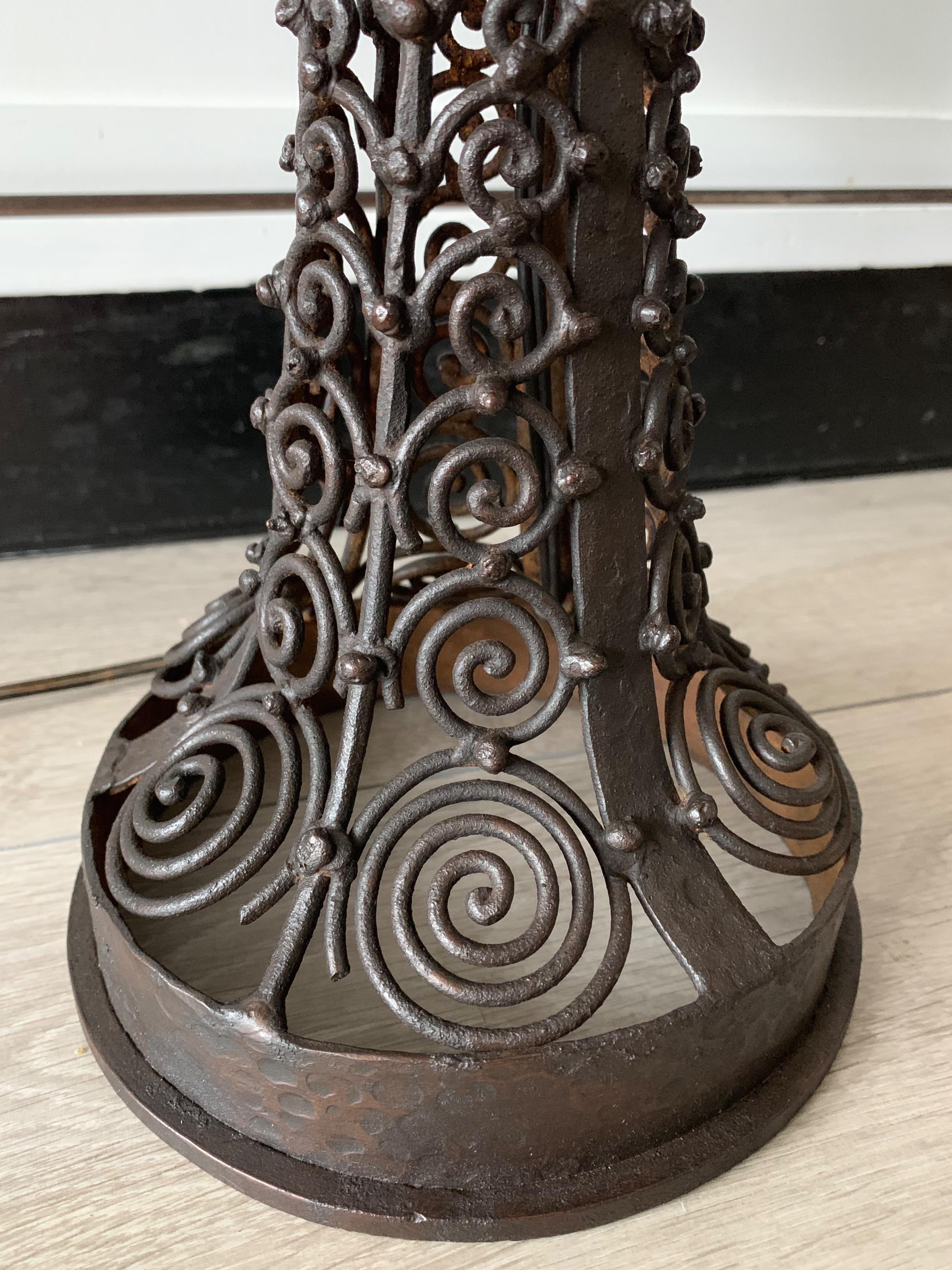 Stunning and Top Quality Hand Forged Wrought Iron Arts and Crafts Table ...