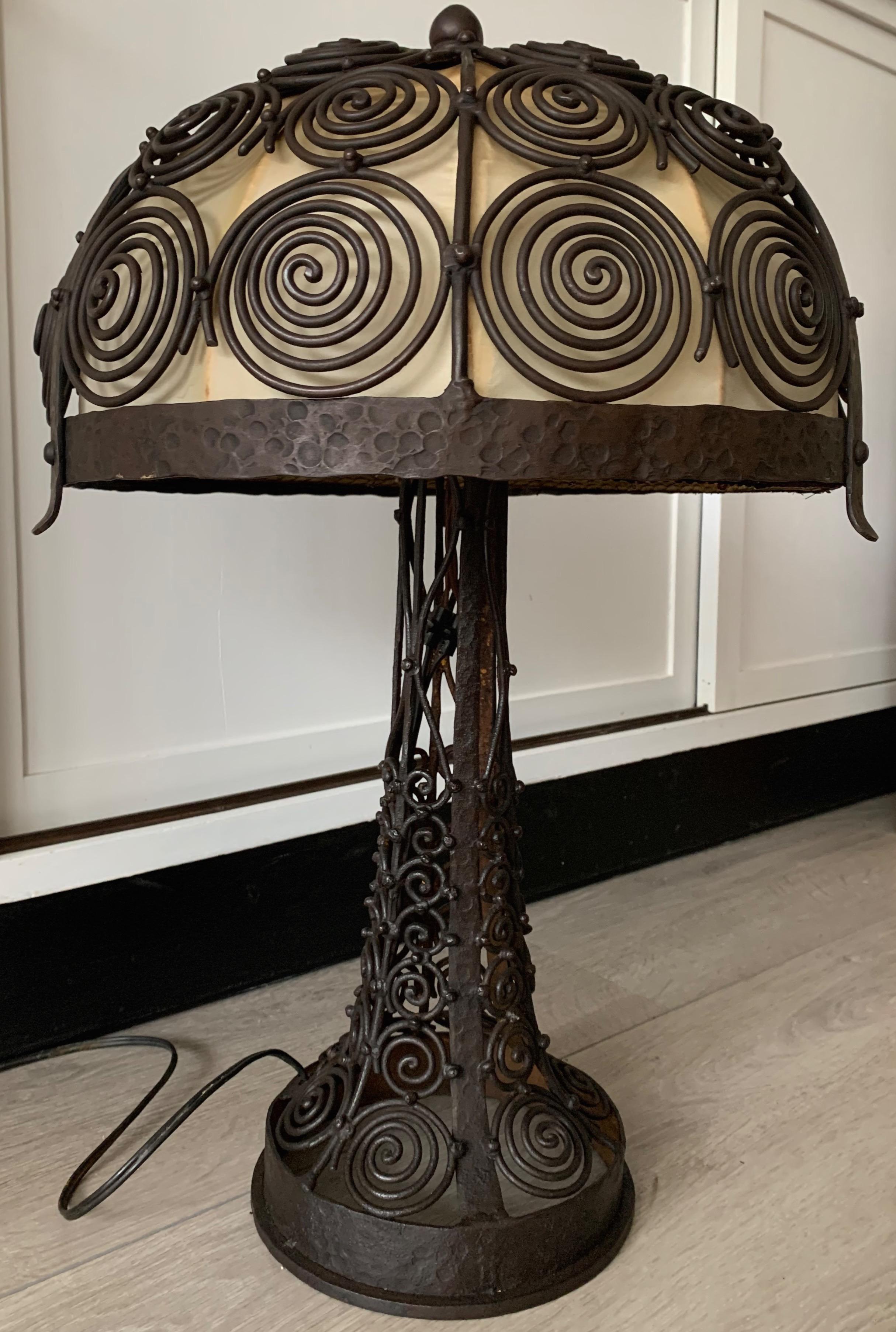 Stunning and Top Quality Hand Forged Wrought Iron Arts and Crafts Table ...
