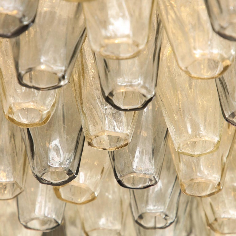 Stunning Tri-Color Murano Glass Polyhedron Chandelier For Sale at 1stDibs