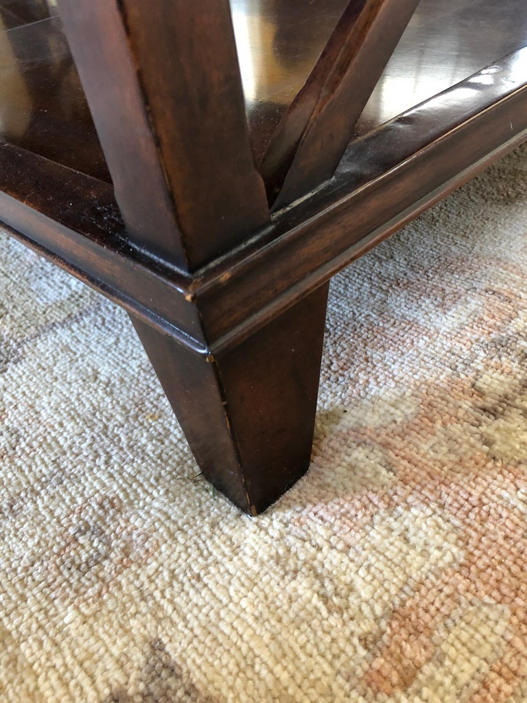 Stunning Very Large Walnut X Design Coffee Table at 1stDibs