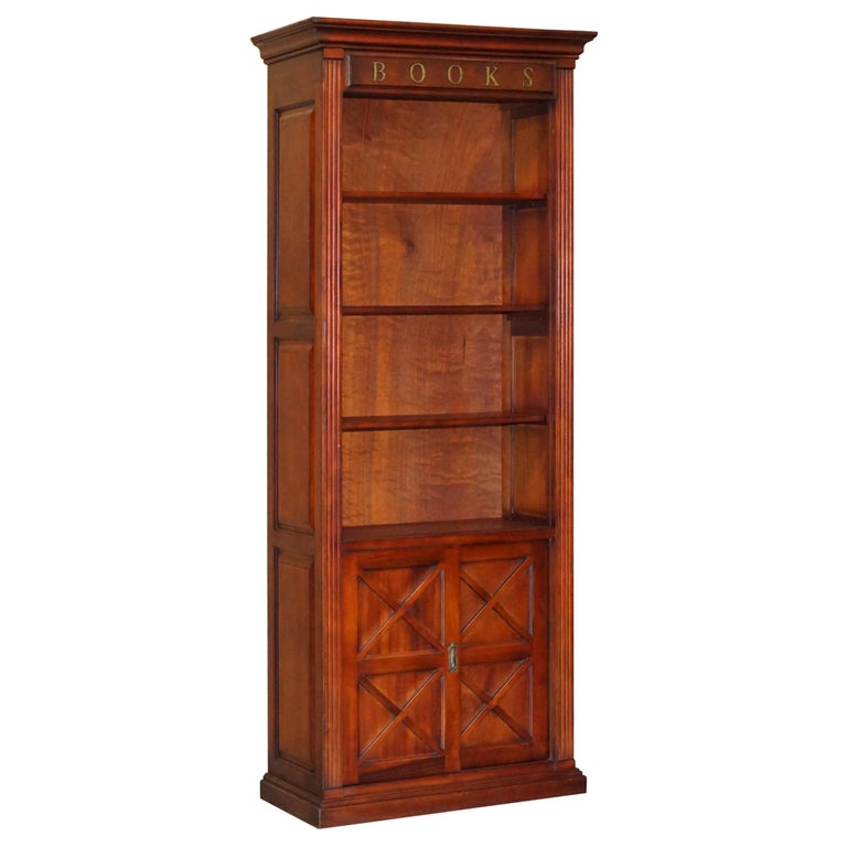 Stunning Very Tall Library Bookcase with Bronze Bookcase Letters ...