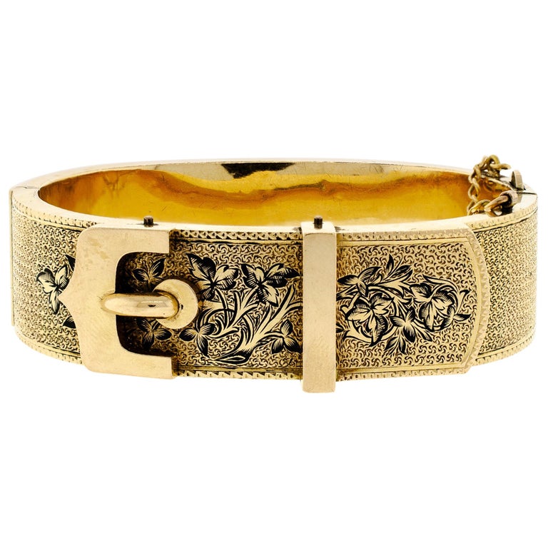 Stunning Victorian Buckle Motif Yellow Gold Buckle Bracelet at 1stDibs ...