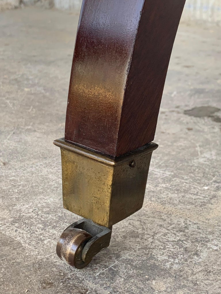 Stunning Victorian Library Writing Table or Desk Brown Leather Top ...