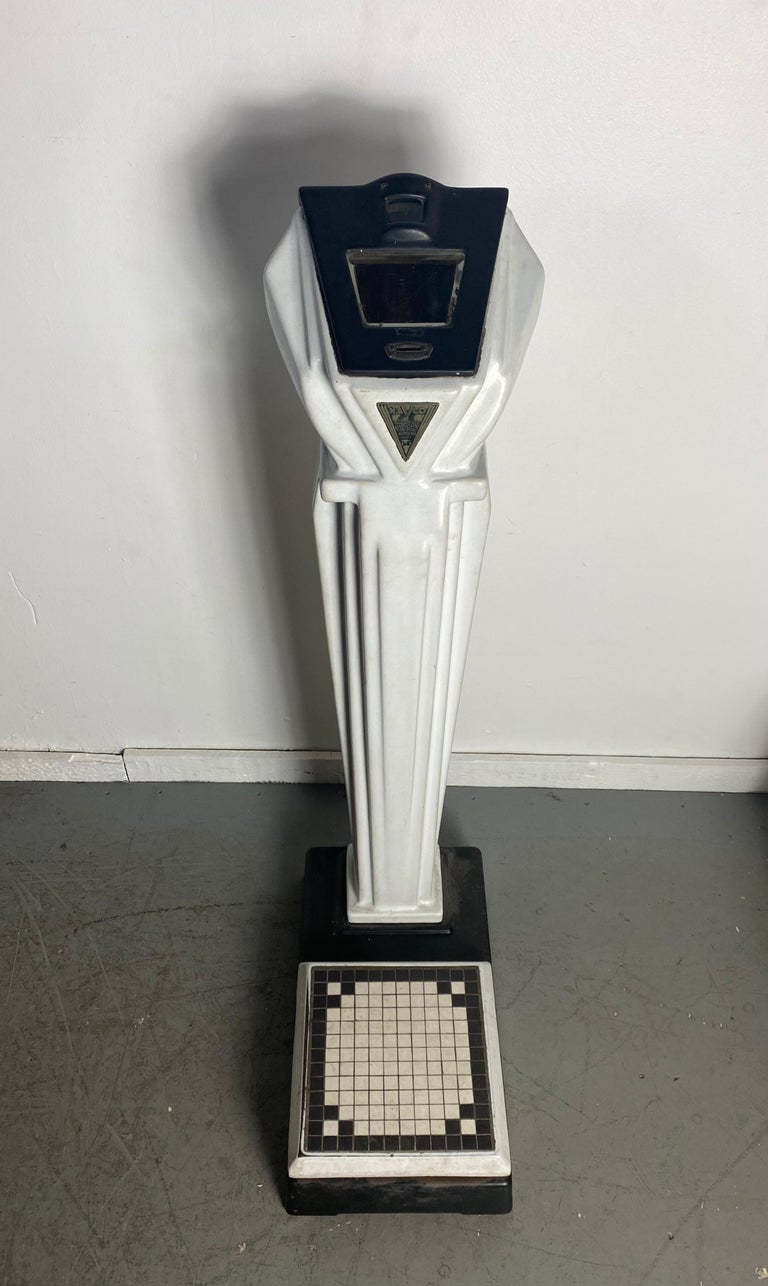 Stunning White and Black Art Deco Porcelain Penny Scale by Navco For ...