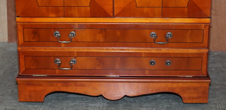 Stunning Yew Wood TV Media Cupboard Designed to House Television and ...