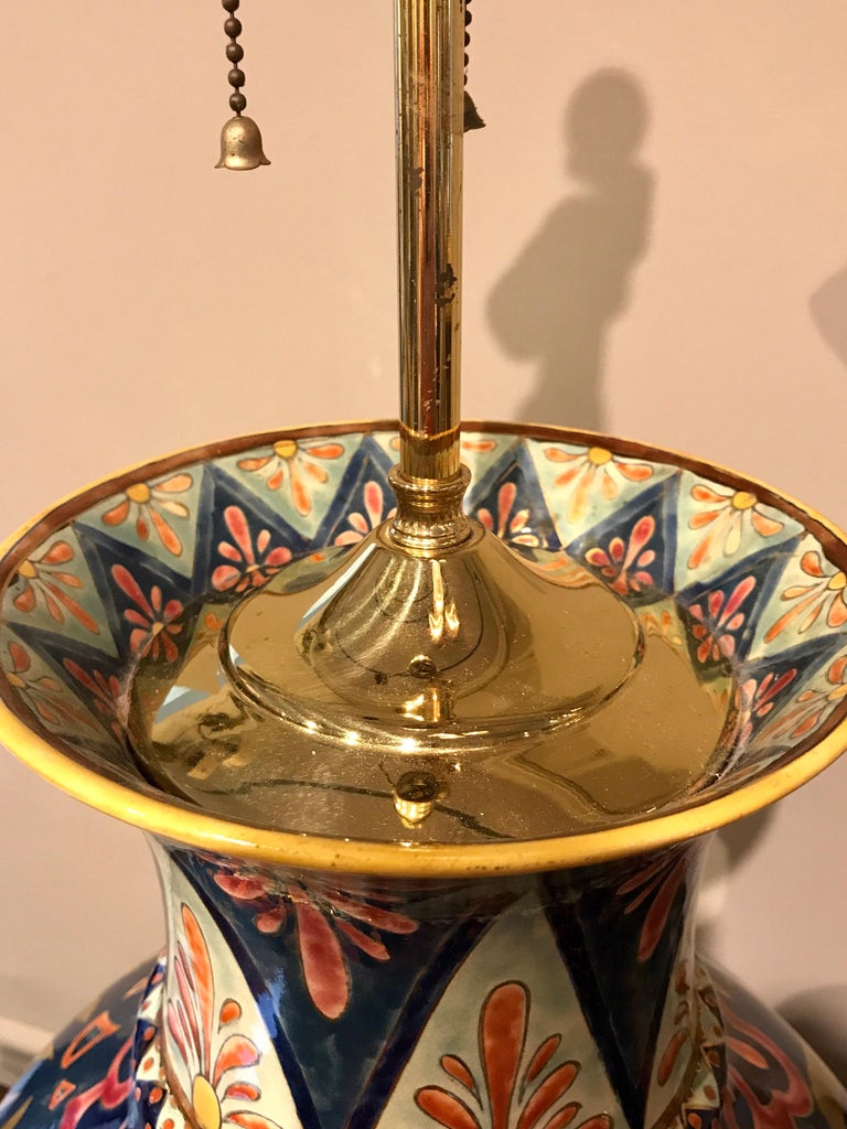 Stunning Zsolnay Porcelain Floral Vase, Now as a Lamp For Sale at 1stDibs