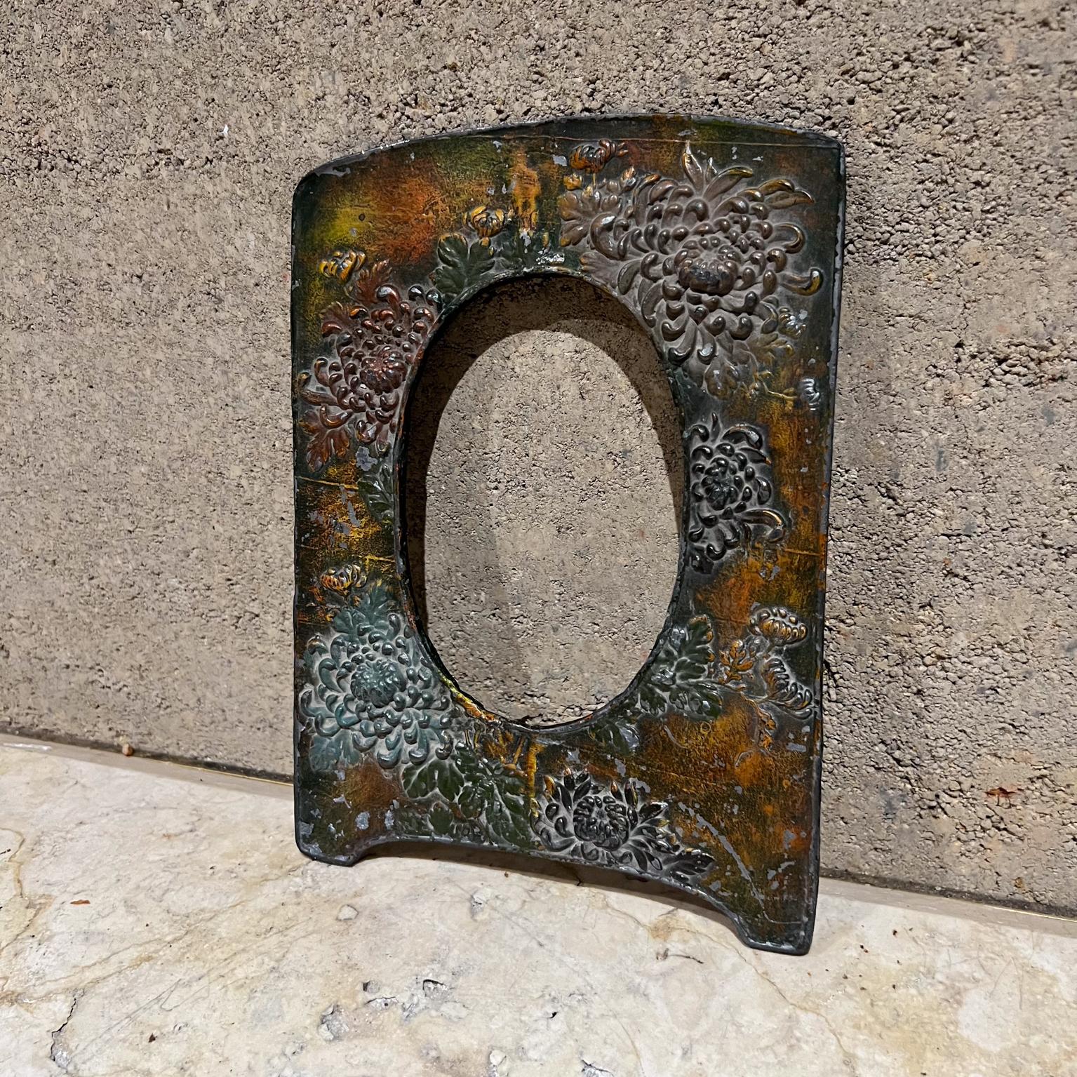 Art Nouveau Vintage Cast Metal Picture Frame Mexico For Sale at 1stDibs