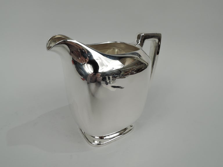 Stylish American Modern Sterling Silver Water Pitcher For Sale at 1stDibs