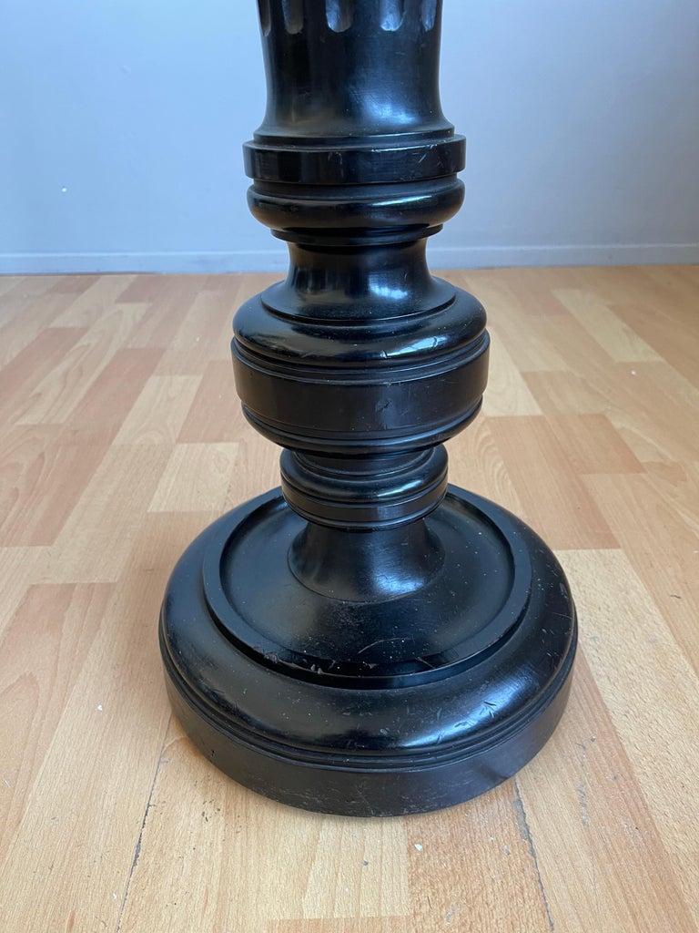 Stylish and Great Looking Antique, Ebonized Column Flower / Plant ...
