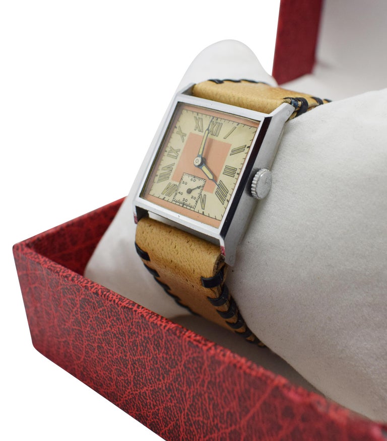 Stylish Art Deco Gents Wrist Watch Old Stock Never Worn, circa 1930 at ...