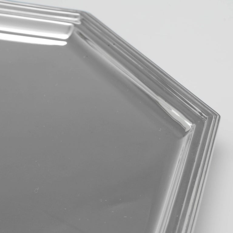 Stylish Art Deco Octagonal Sterling Silver Salver Goldsmiths and ...