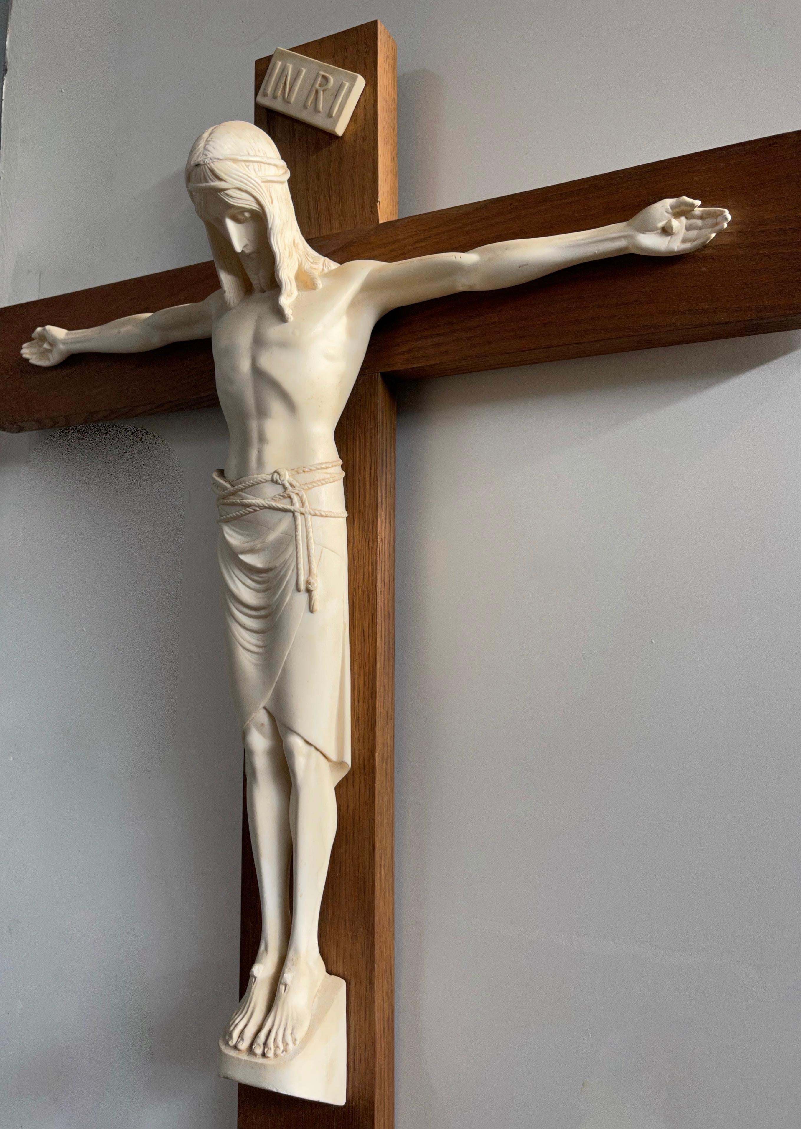 Stylish Arts and Crafts Crucifix with Stunning Antique Handcrafted ...