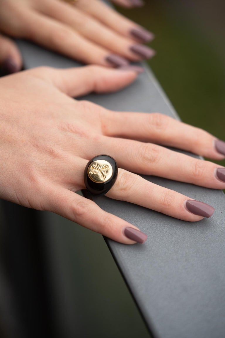 Customizable 18k Gold and 925 Sterling Silver Akad Ring by URART with ...