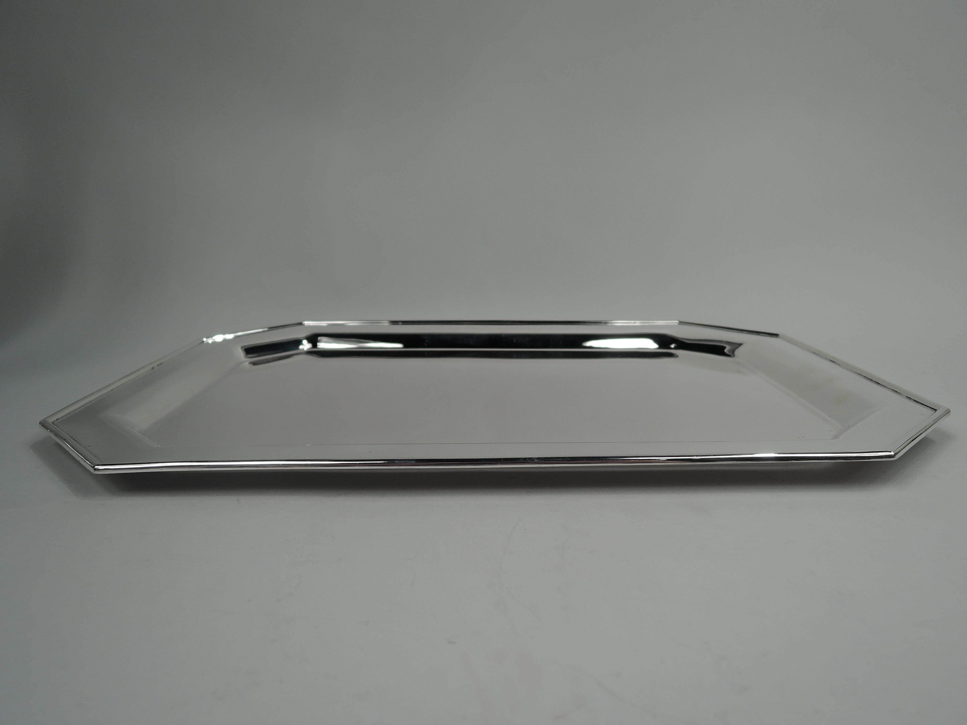 Stylish Cartier American Art Deco Sterling Silver Rectangular Tray For ...