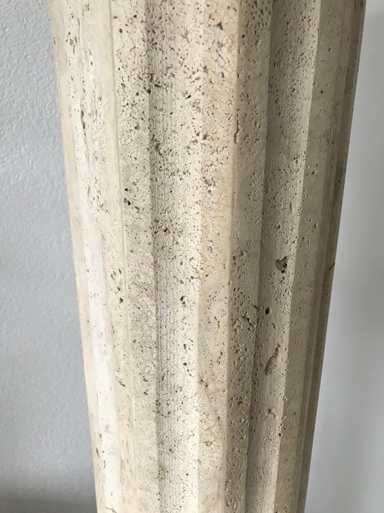 Stylish and Classical Design, Italian Travertine Marble Column Pedestal ...