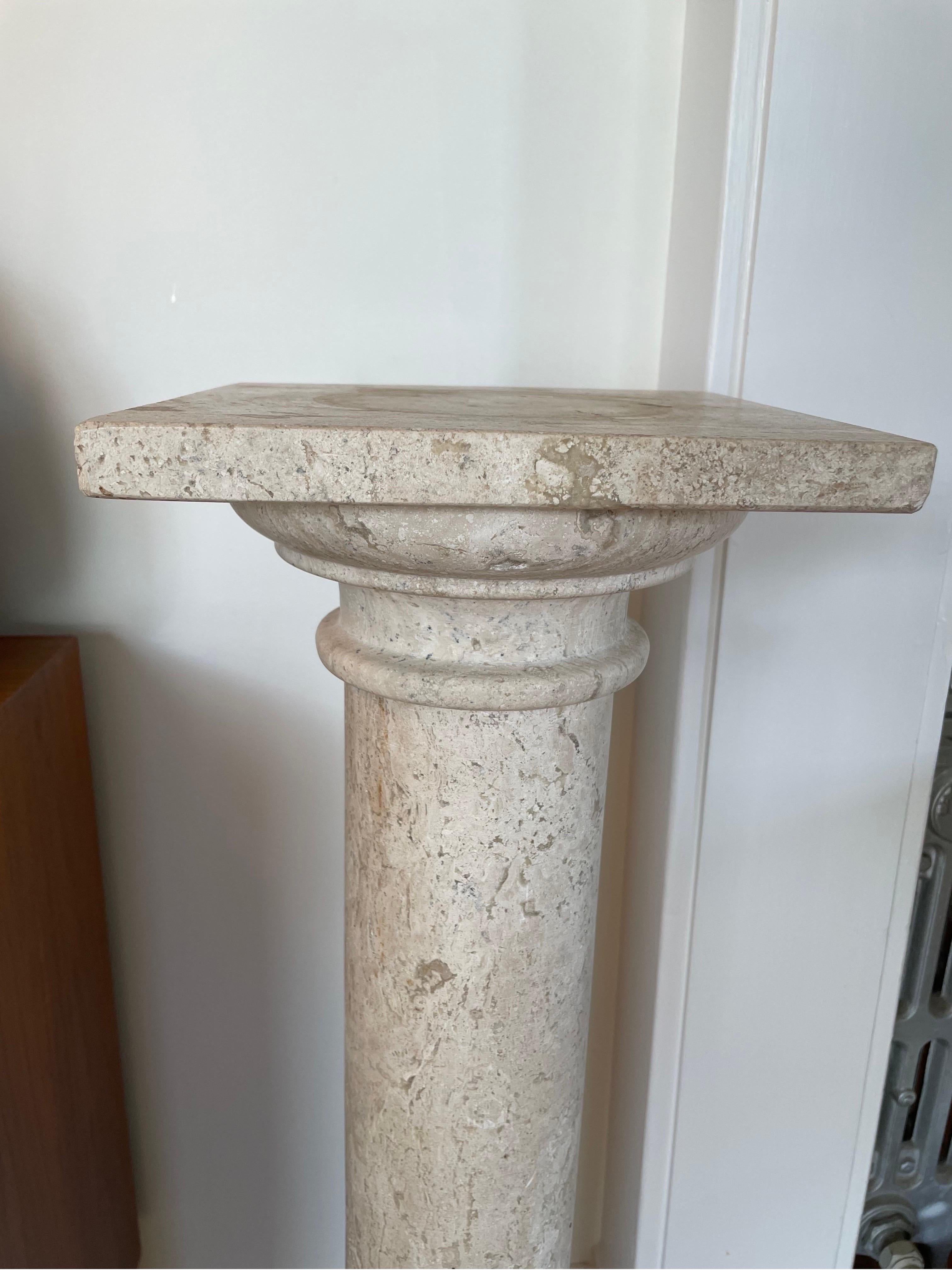 Stylish and Classical Design, Italian Travertine Marble Column ...