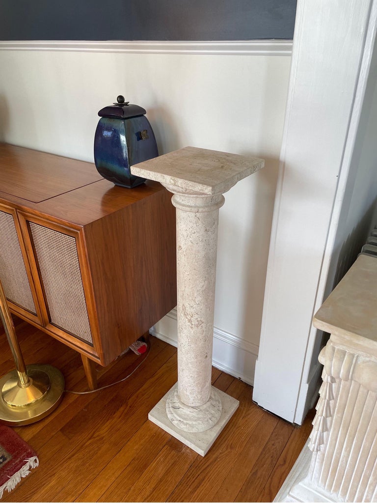 Stylish and Classical Design, Italian Travertine Marble Column ...