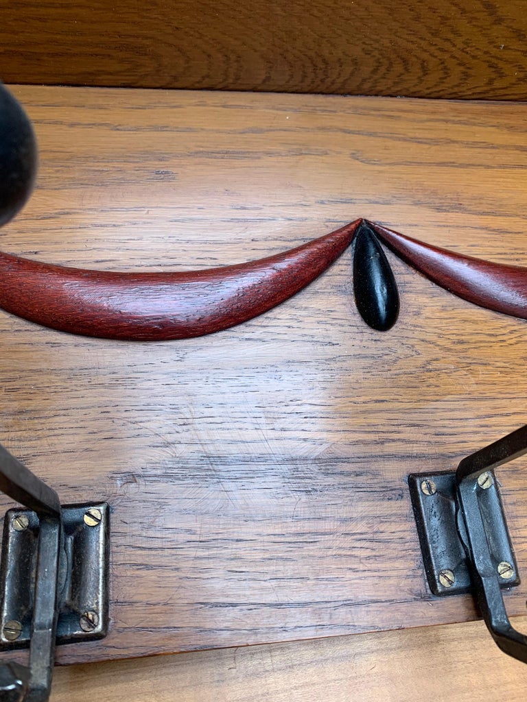 Stylish Design Arts and Crafts Hand Carved and Painted Wall Coat Rack ...