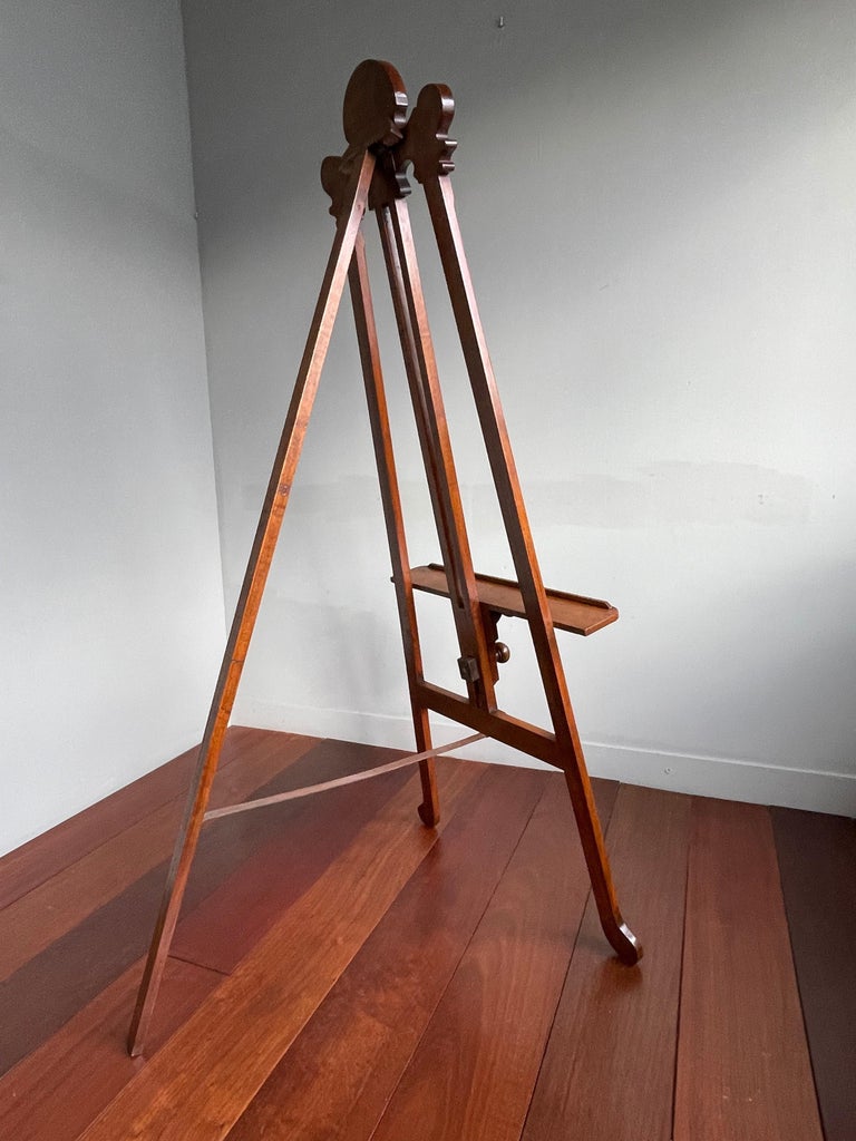 Stylish Empire Revival 20th Century Teakwood Floor Easel / Artist ...