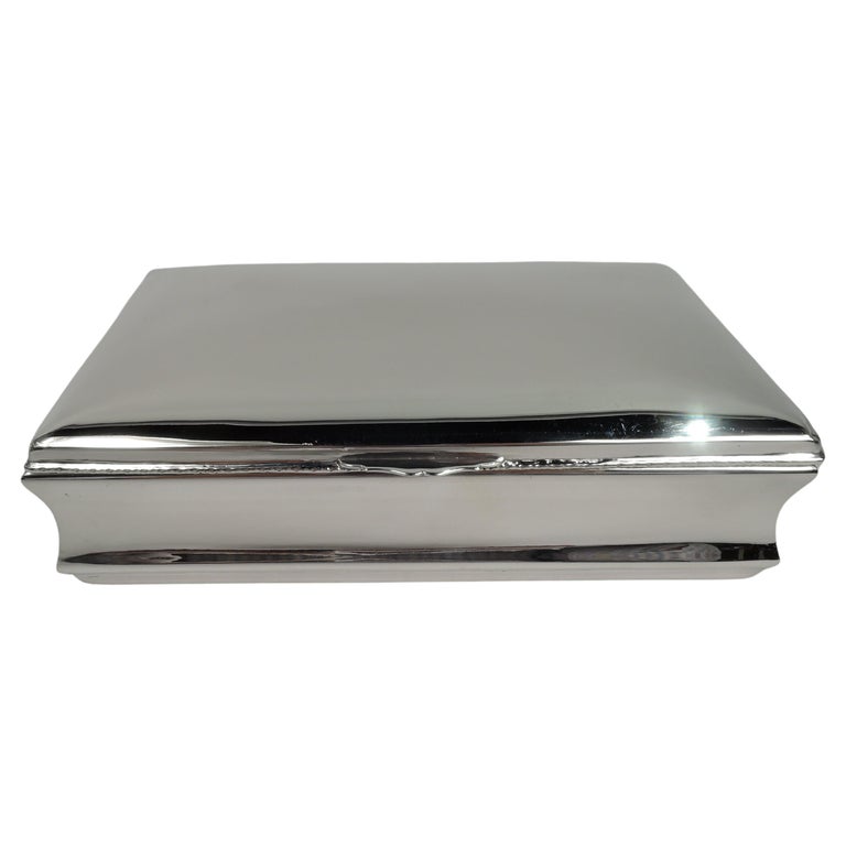Stylish Mid-Century Modern Sterling Silver Box For Sale at 1stDibs