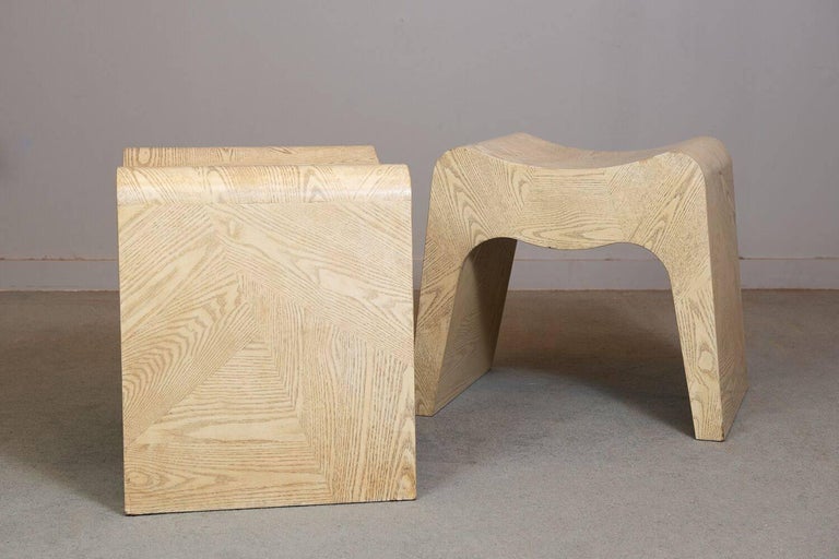 Stylish Modern Cerused Oak Benches For Sale at 1stDibs