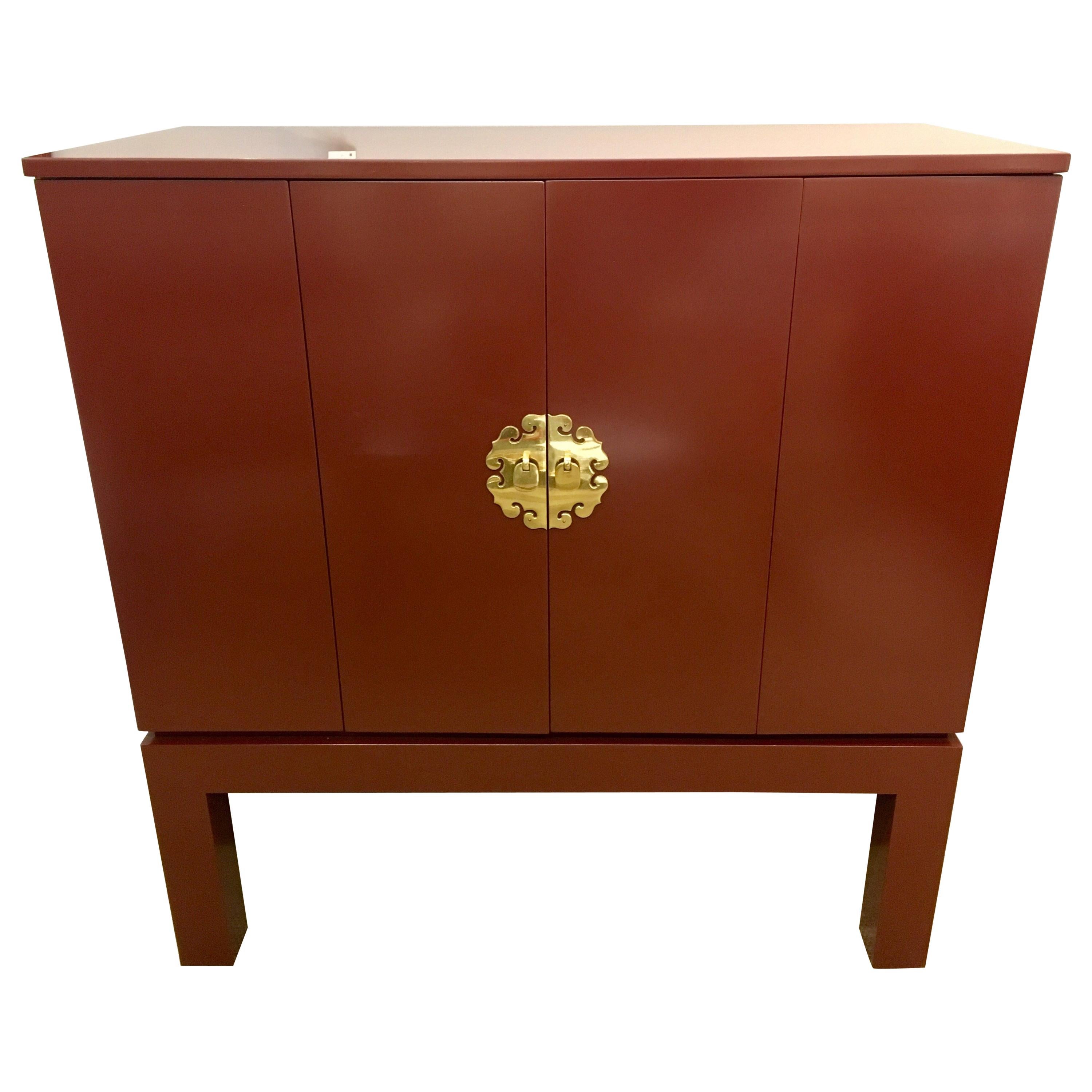Campaign Style Chest Type Drexel Dry Bar Vintage, Mid-Century at 1stDibs
