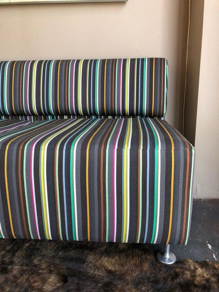 Stylish Modern Striped Sofa For Sale at 1stDibs