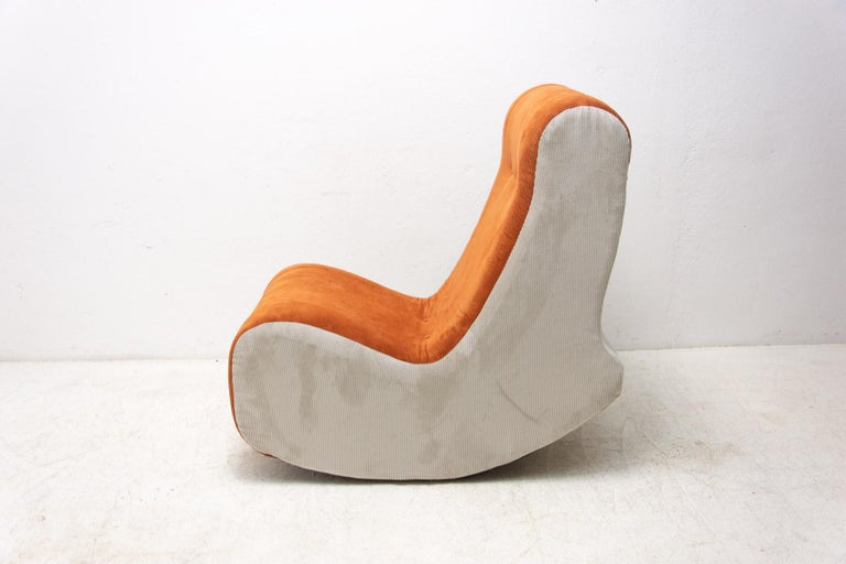 Stylish Rocking Chair, 1980's, Czechoslovakia For Sale at 1stDibs