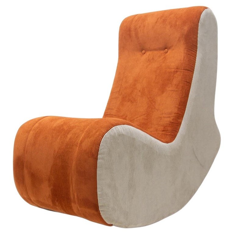 Stylish Rocking Chair, 1980's, Czechoslovakia For Sale at 1stDibs
