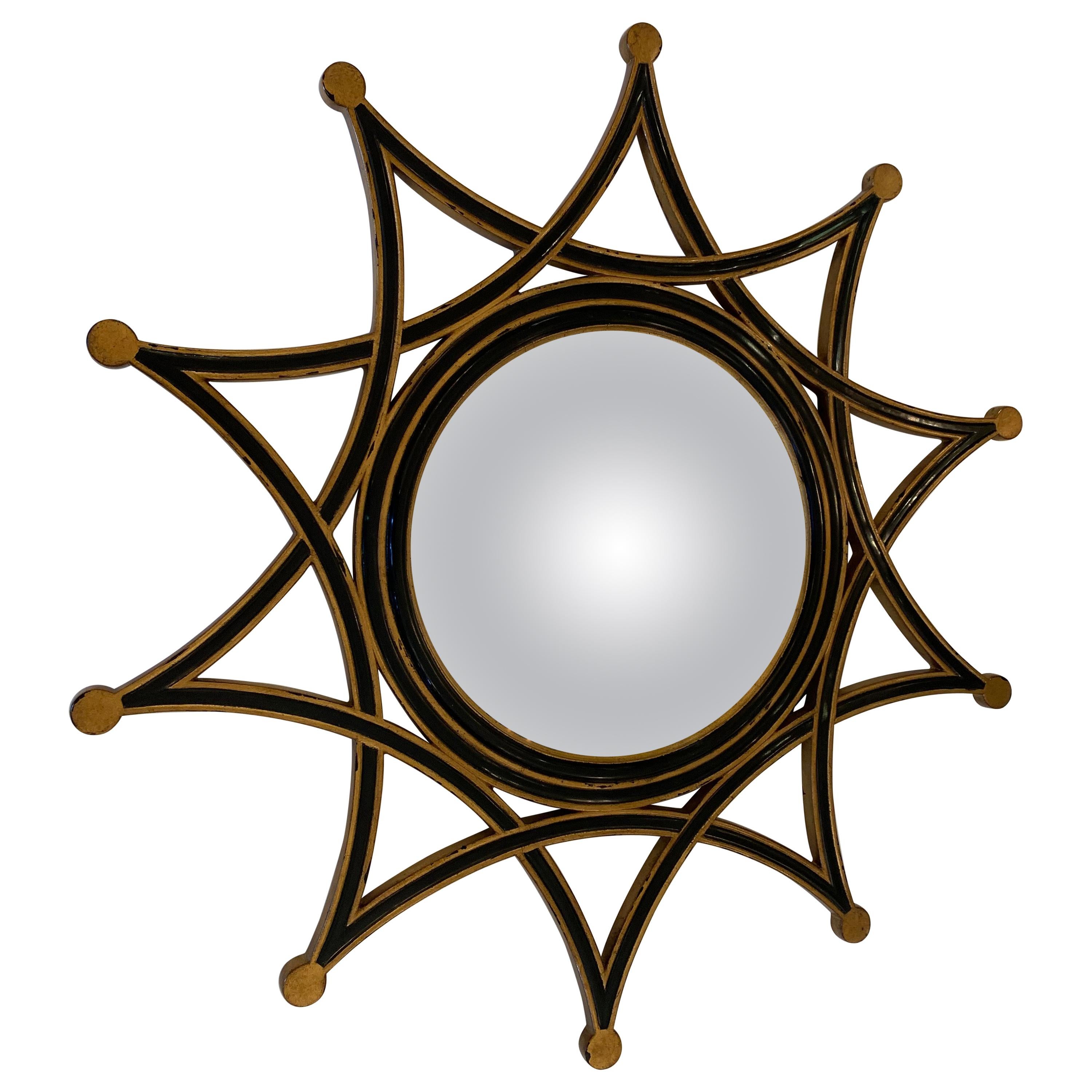 Stylish Round Starburst Mirror in Black and Gold at 1stDibs | starburst ...