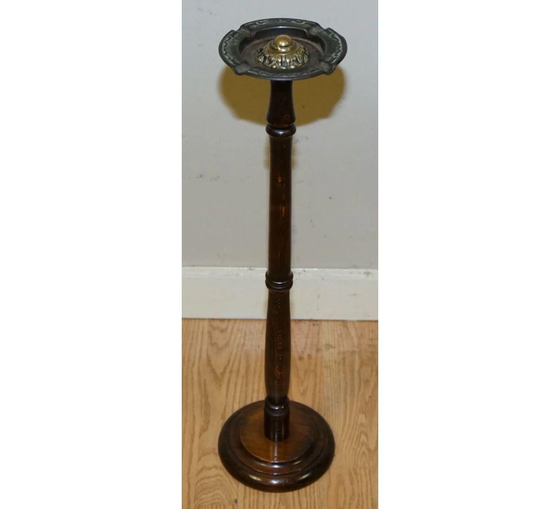 Stylish Vintage Brown Smokers Side Table Ashtray Stand at 1stDibs
