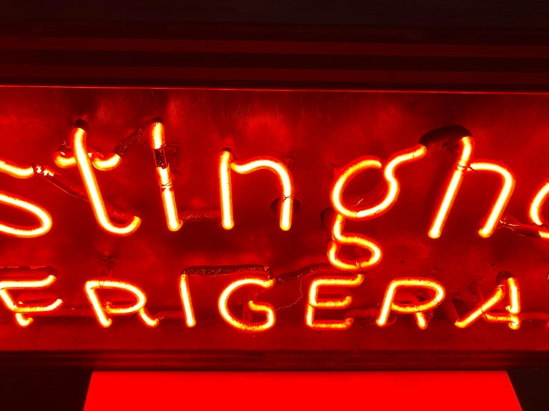 Stylized 1940s Box Neon Sign "Westinghouse Refrigerator" Store Display ...