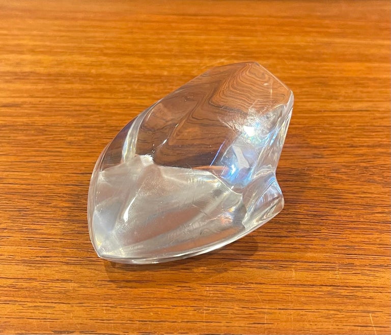 Stylized Crystal Frog Sculpture / Paperweight For Sale at 1stDibs