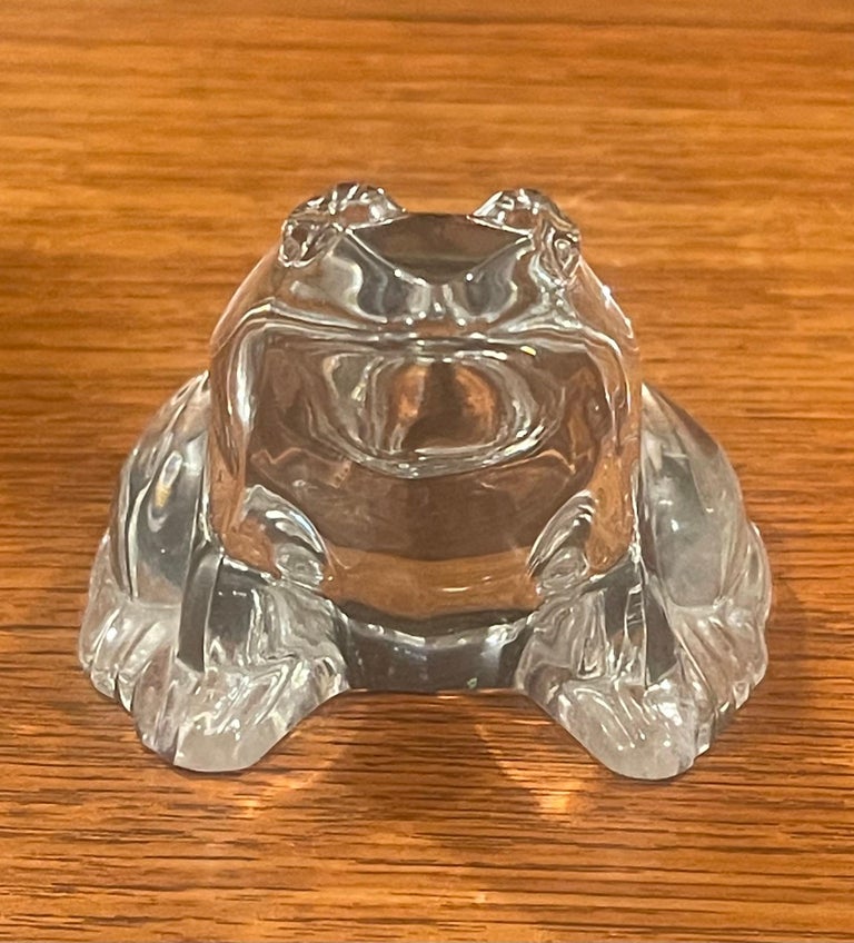 Stylized Frog Sculpture / Paperweight by Baccarat For Sale at 1stDibs