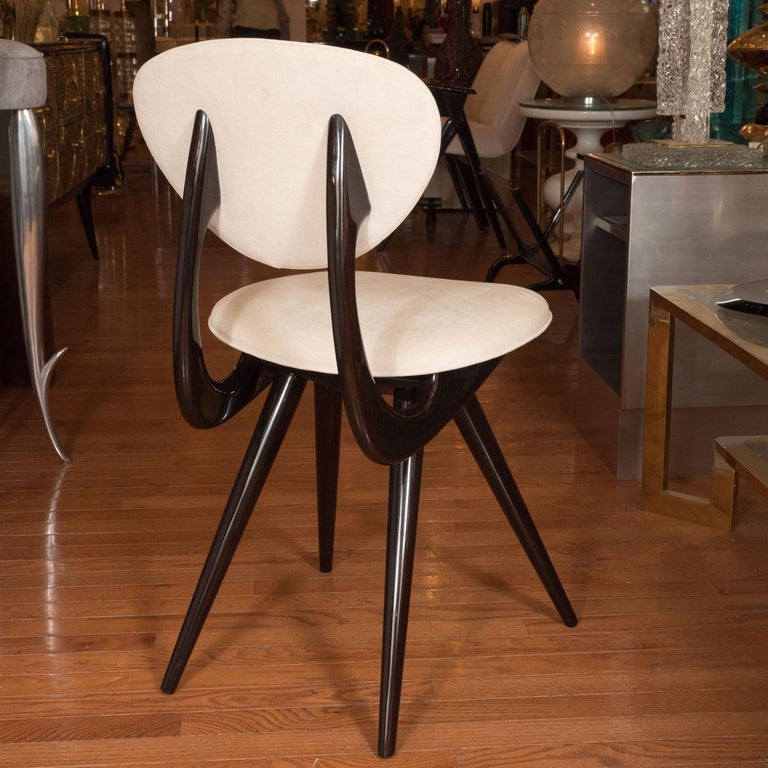 Stylized Lacquered Wood Chairs For Sale at 1stDibs