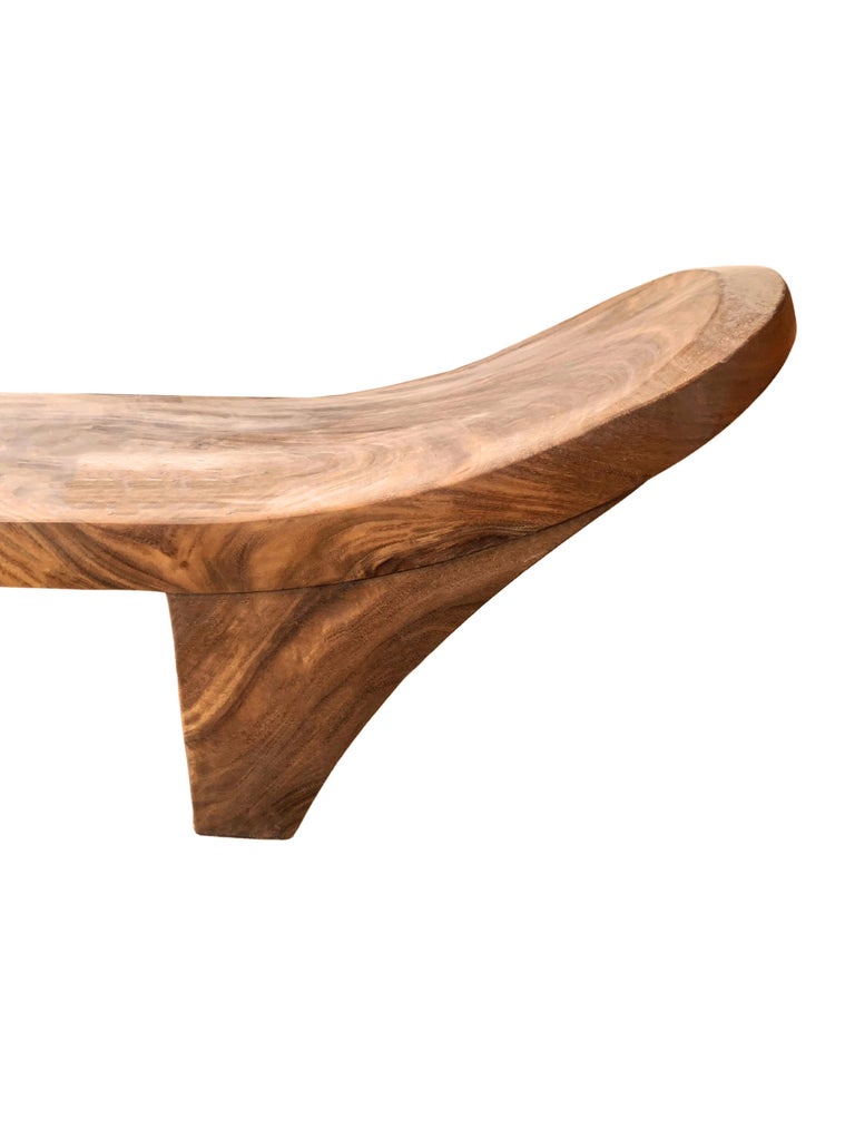 Suar Wood Sculptural Bench Modern Organic For Sale at 1stDibs