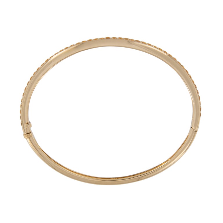 Suarez 18 Karat Yellow Gold and 1.69 Cttw Yellow Sapphire Bangle ...