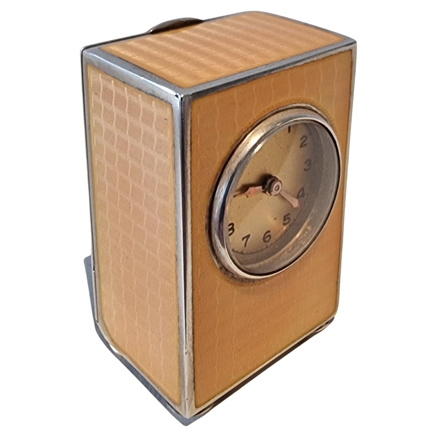 Sub Miniature Silver Gilt and Blue Guilloche Enamel Carriage Clock by ...