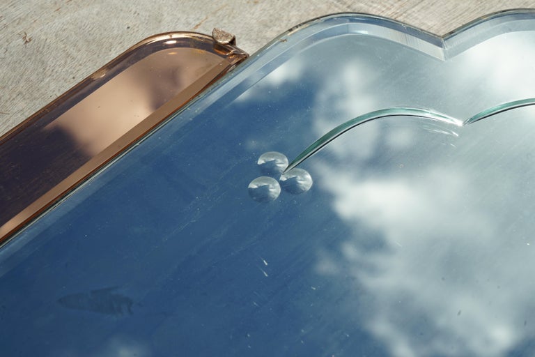 Sublime 1930's Art Deco Peach Glass Bevelled Venetian Hanging Grapes ...