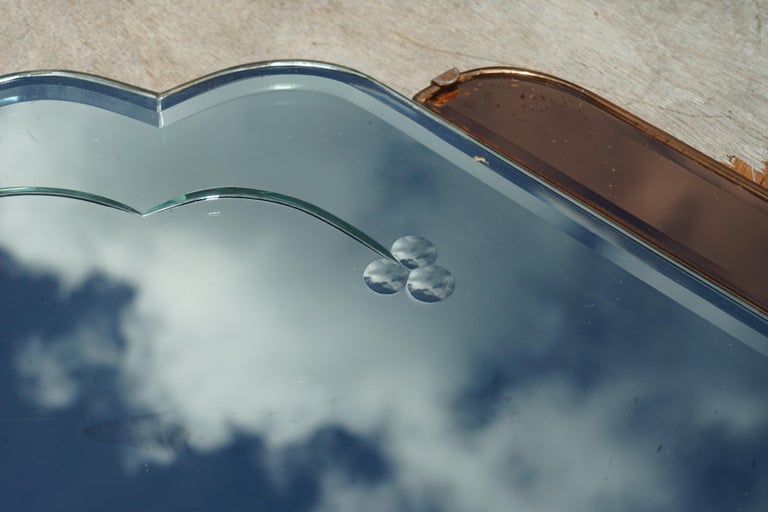 Sublime 1930's Art Deco Peach Glass Bevelled Venetian Hanging Grapes ...