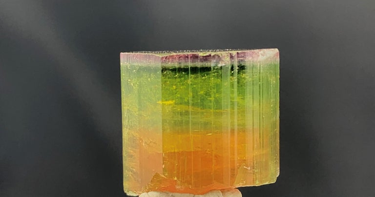 Sublime 53.15 Carat Tri Color Tourmaline Crystal from Nooristan ...