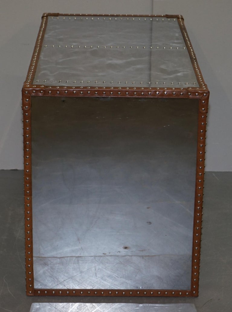 Sublime Andrew Martin Polished Chrome Luggage Campaign Dest Leather ...