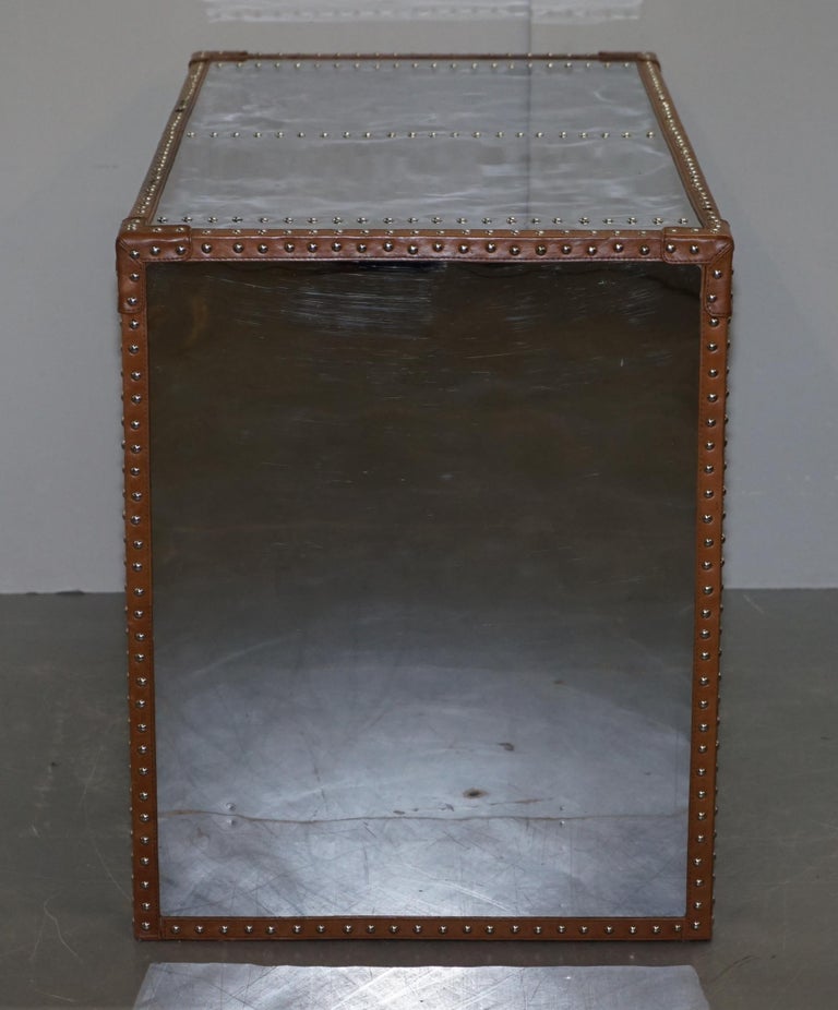 Sublime Andrew Martin Polished Chrome Luggage Campaign Dest Leather ...
