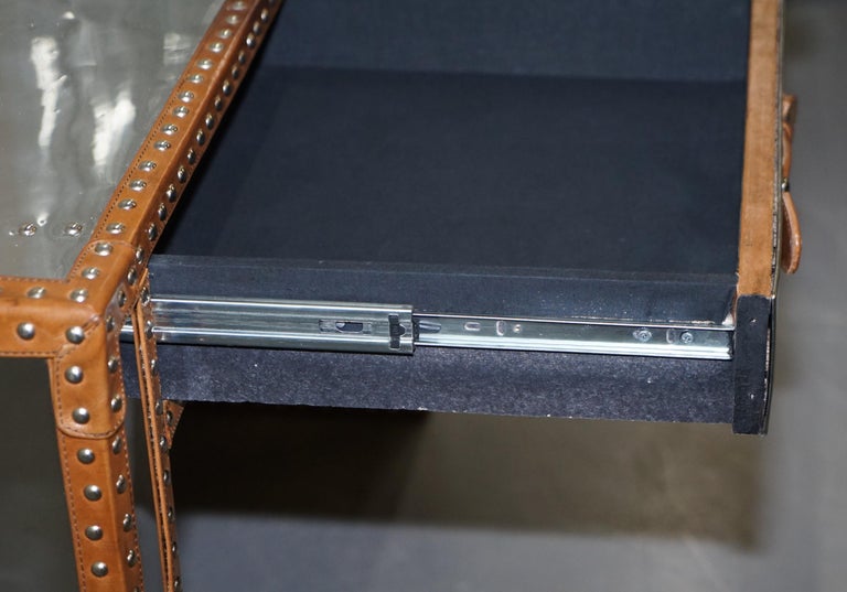 Sublime Andrew Martin Polished Chrome Luggage Campaign Dest Leather ...