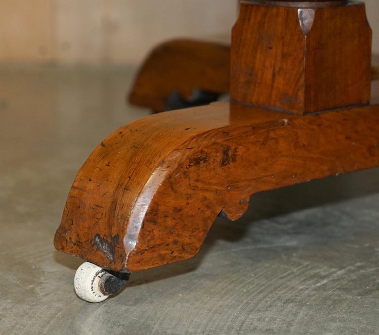 Sublime Antique circa 1840 Gothic Revival Pollard Oak Centre Library ...