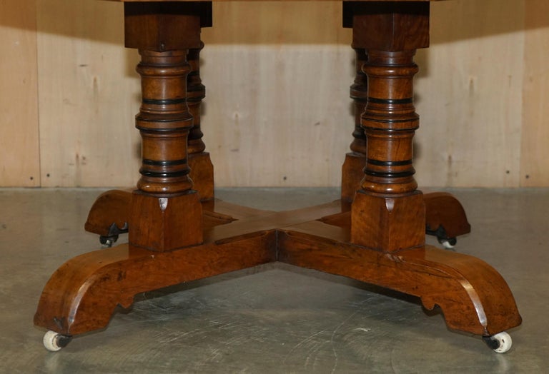 Sublime Antique circa 1840 Gothic Revival Pollard Oak Centre Library ...