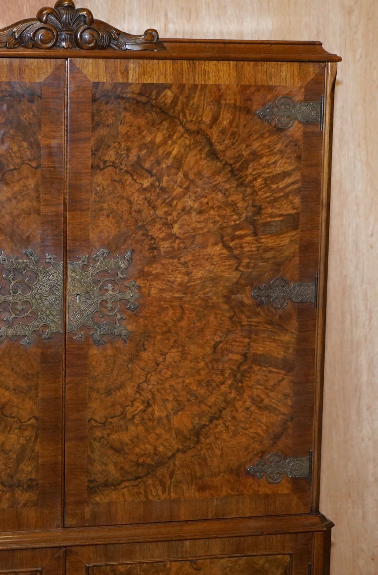 Sublime Art Deco Drinks Cabinet with Exquisite Burr Walnut Panels ...